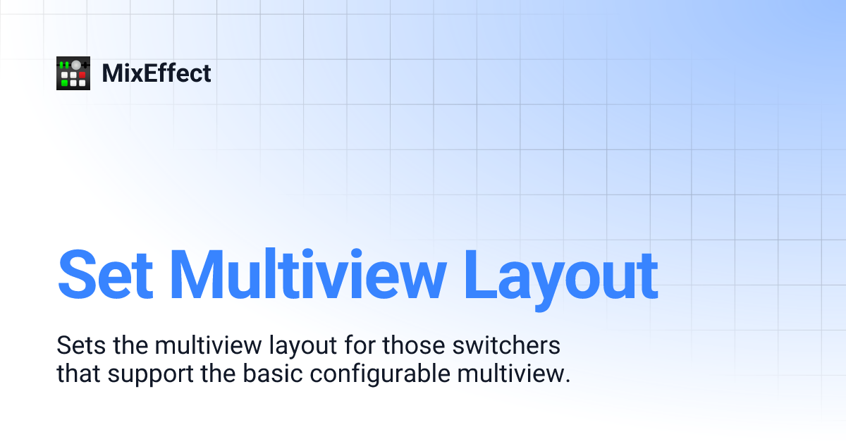 Set Multiview Layout | MixEffect